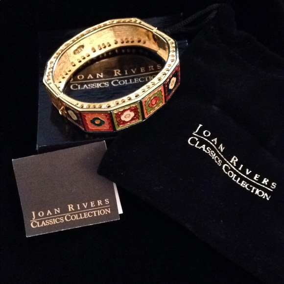 Joan Rivers | Jewelry | Rare Joan Rivers Enamel Flowered Bangle ...